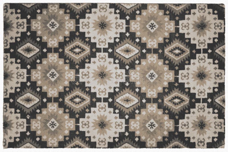 Carpet Bathmat and Rug Boho Style Ethnic Design Pattern with Distressed ...