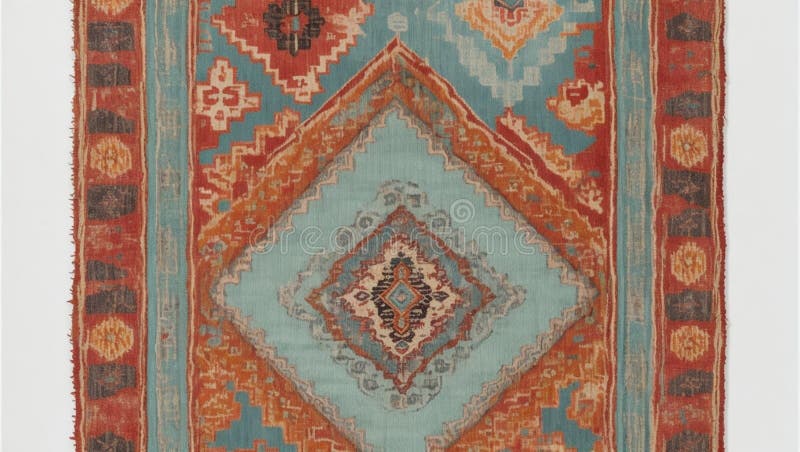 Carpet Bathmat and Rug Boho Style Ethnic Design Pattern with Distressed ...