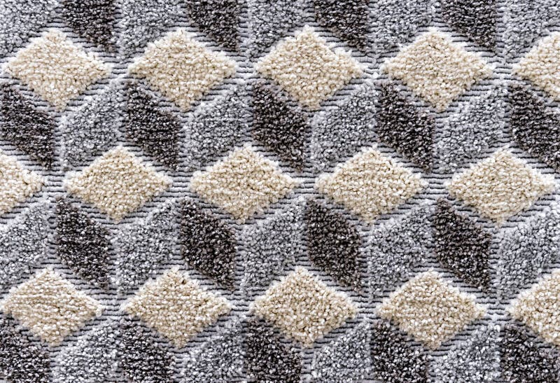 Carpet with Beige 3D Squares. Background and Texture of Carpet Stock ...