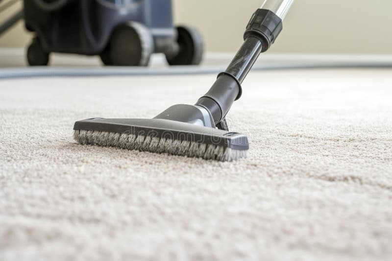 Carpet Cleaner Using a Handheld Brush on Edges Stock Image - Image of ...