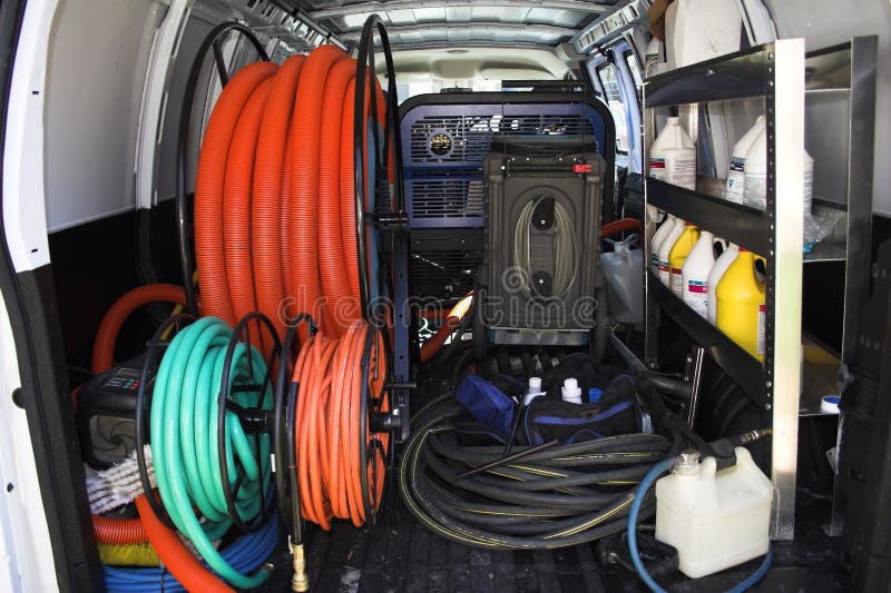 Carpet cleaning van 3 stock image. Image of water, professional - 583445