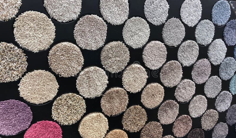 Carpet Color Samples Hanging on the Wall Stock Photo - Image of ...
