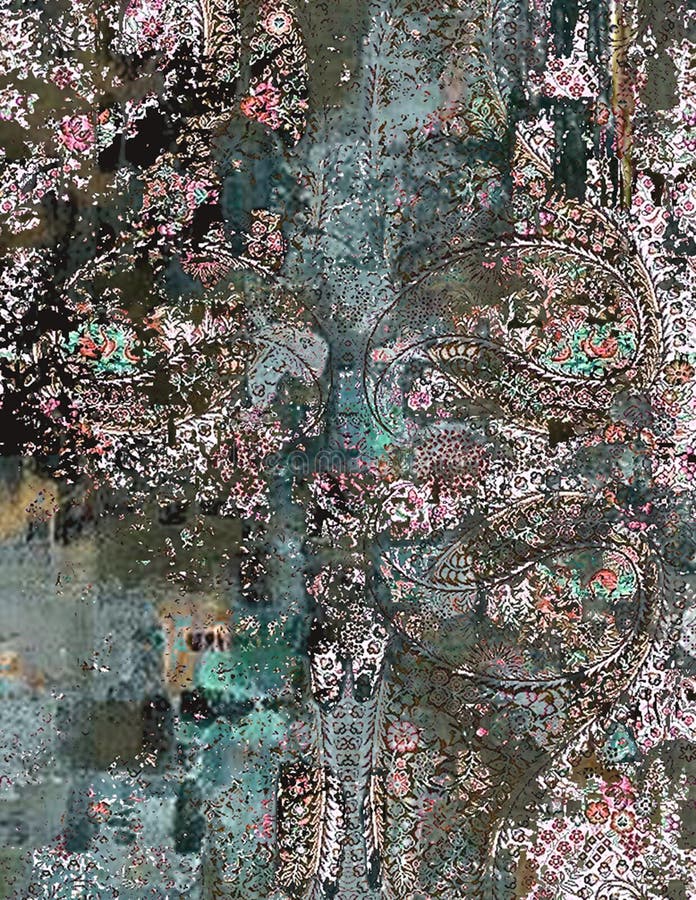 Carpet Design Distressed Look Stock Illustration - Illustration of ...