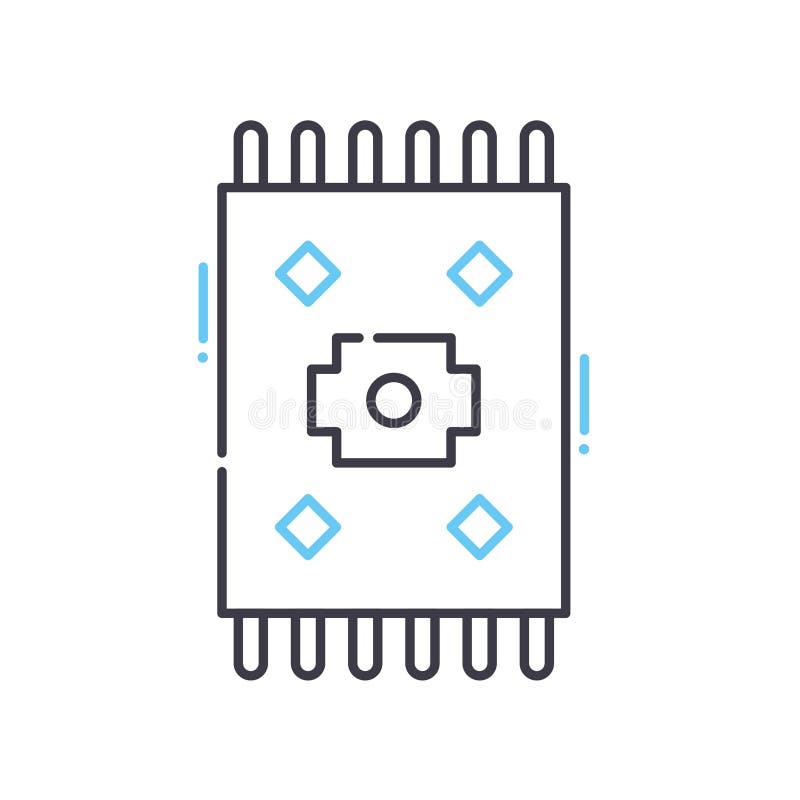Carpet Line Icon, Outline Symbol, Vector Illustration, Concept Sign ...
