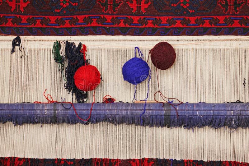 Carpet loom stock photo. Image of oriental, industry - 32381094