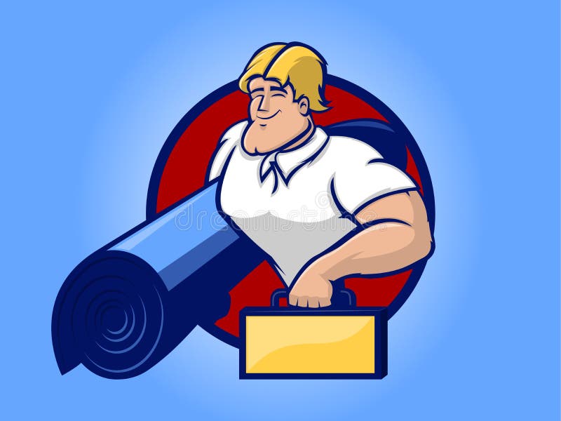 Carpet Man stock vector. Illustration of household, house - 41440450