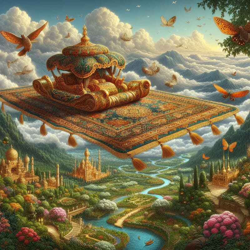 Carpet Plane. Illustration for Websites and Much More. Created Using ...