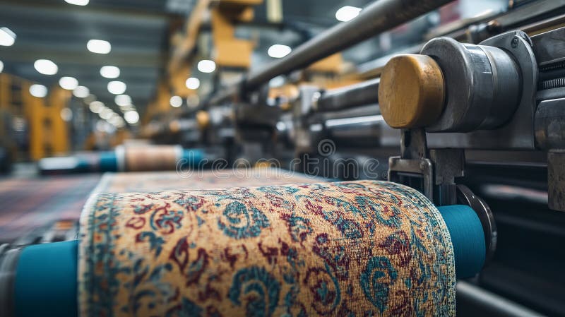 Carpet Production Process. Loom Making Oriental Rugs, Close Up ...
