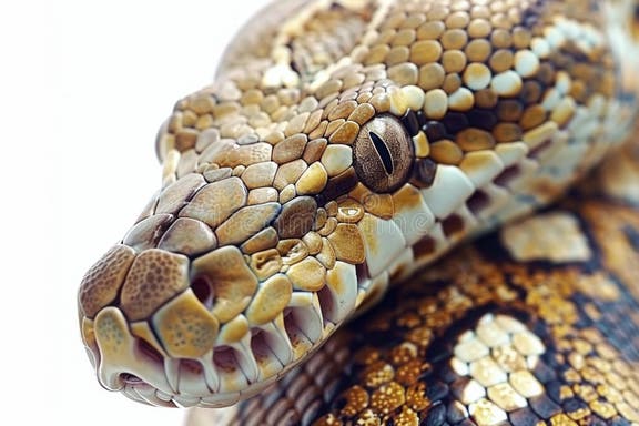 Carpet Python Displays Its Intricate Patterns As it Rests in a Coiled ...