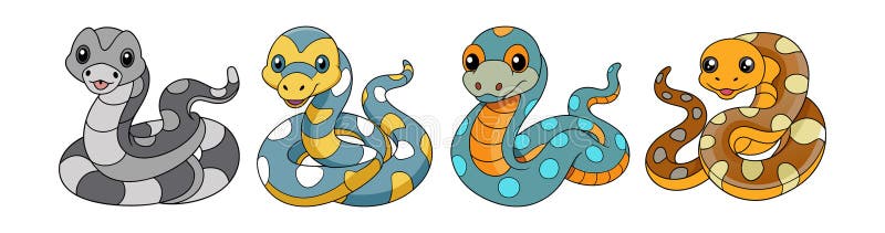 Carpet Python Fun Coloring Page Stock Vector - Illustration of design ...