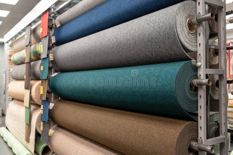 Carpet Rolls for Sale in a Store Stock Image - Image of choice, home ...