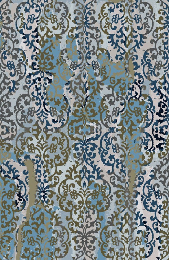 Carpet and Rugs Textile Design with Grunge and Distressed Texture ...