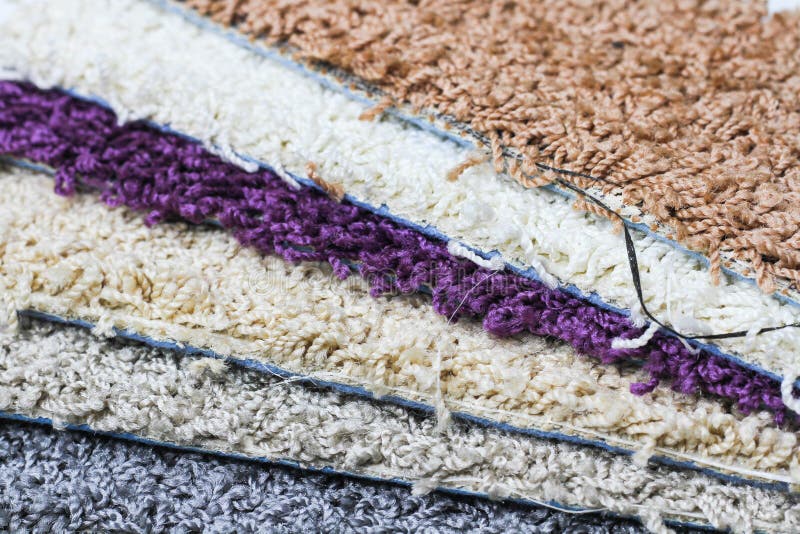 Carpet. Samples of Carpets for the Home. Multi-colored Patterns Stock ...