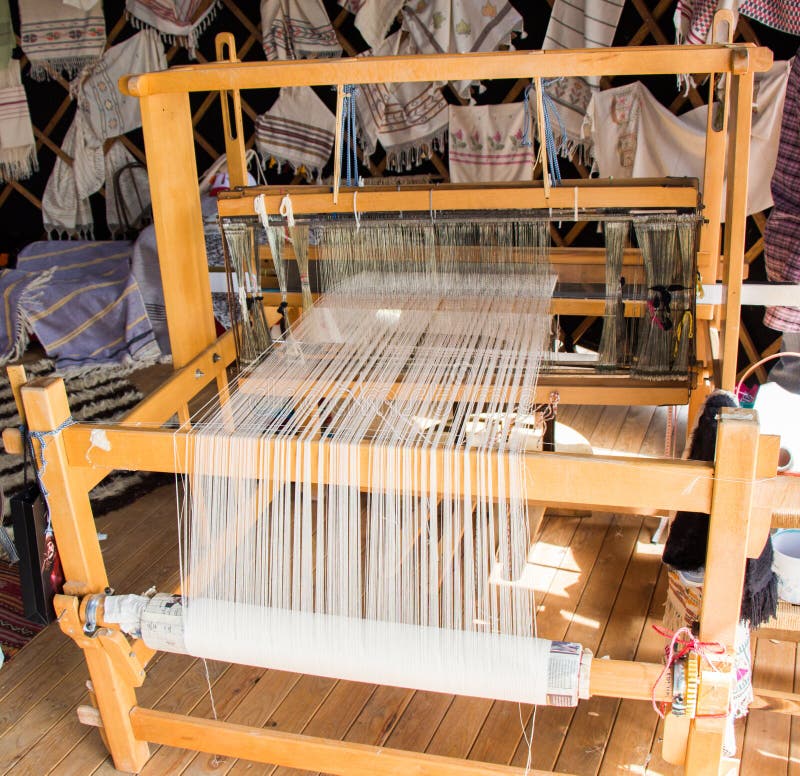 Carpet of Traditional Types on a Loom Stock Image - Image of textile ...
