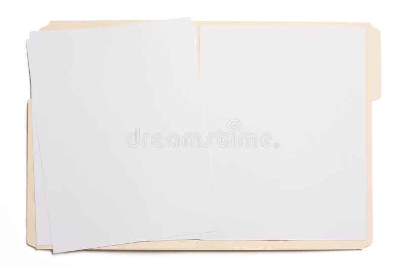 Carpeta De Fichero En Blanco Imagen de archivo - Imagen de nadie ...