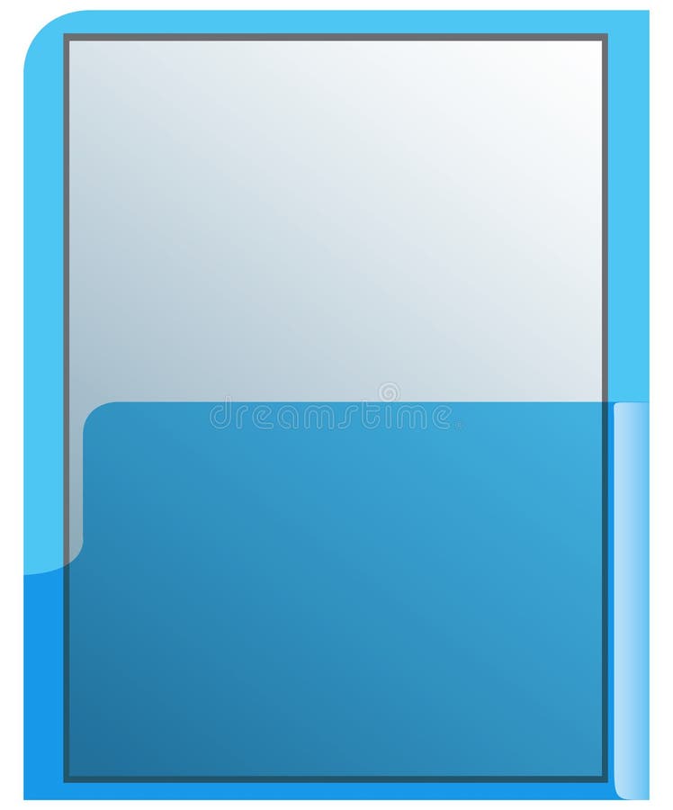 Carpeta Transparente Con Una Onda Azul Ilustración del Vector ...