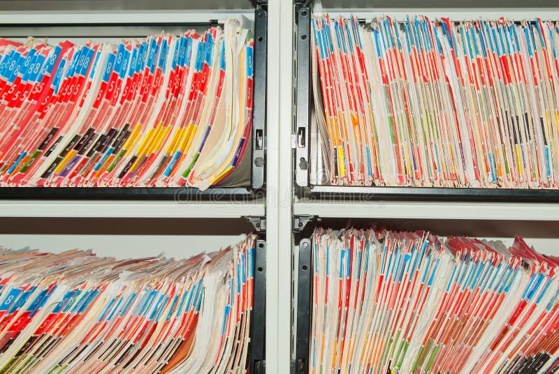 Carpetas De Los Informes Médicos. Imagen de archivo - Imagen de ...