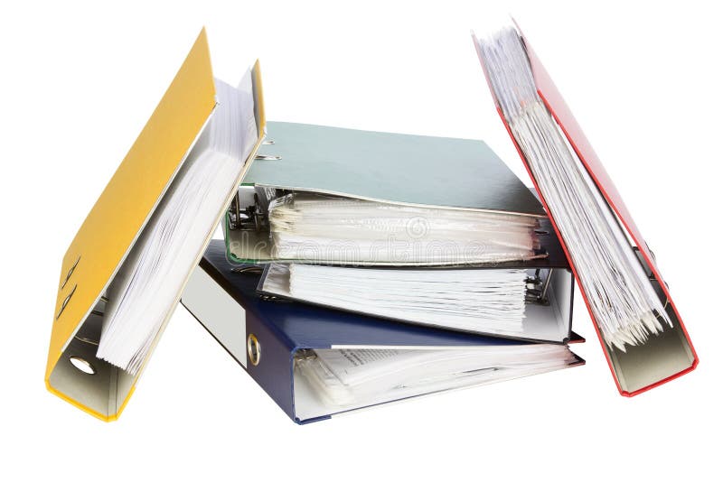 Carpetas Para Los Documentos Importantes Foto de archivo - Imagen de ...