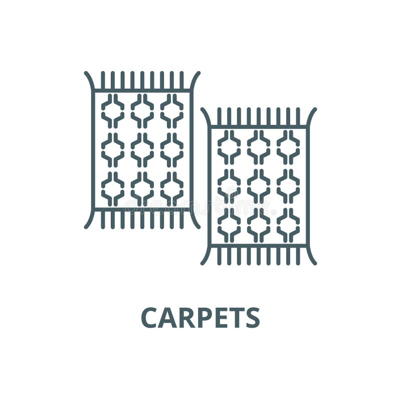 Carpets and Floor Icons, Line Symbols, Web Signs, Vector Set, Isolated ... Carpets and Floor Icons, Line Symbols, Web Signs, Vector Set, Isolated ...