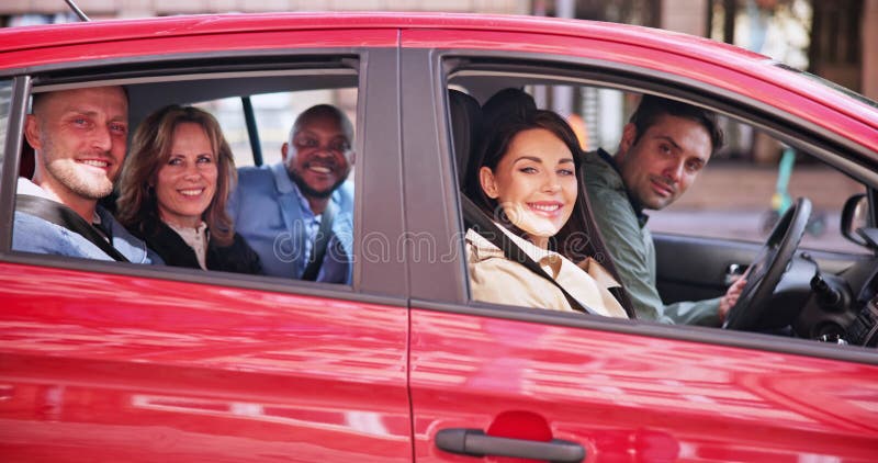 Carpool Ride Sharing. African People Stock Image - Image of friend ...