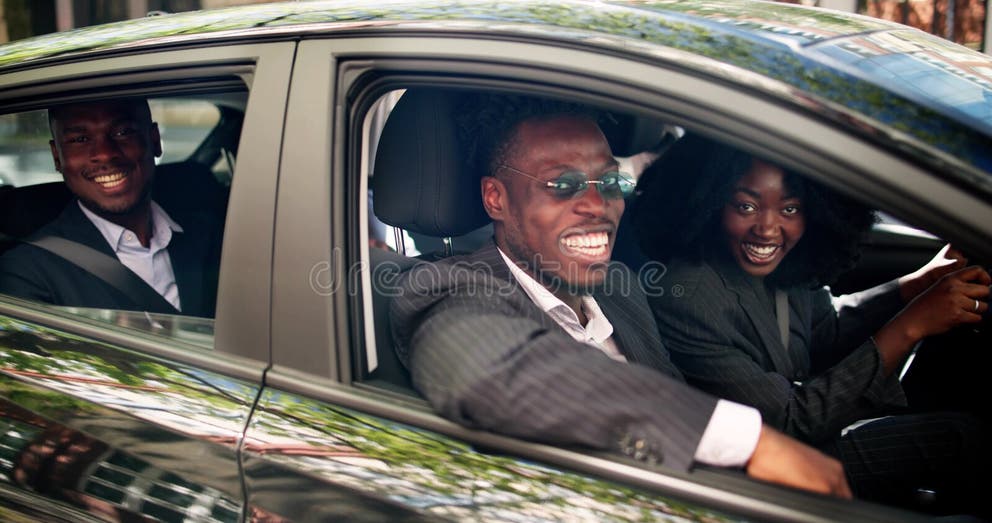 Carpool Ride Sharing. African People Stock Photo - Image of service ...