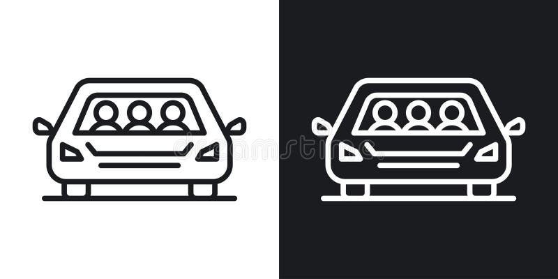Carpool Black White Stock Illustrations – 227 Carpool Black White Stock ...
