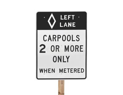 Carpool Sign Isolated stock image. Image of carpool, highway - 20238099