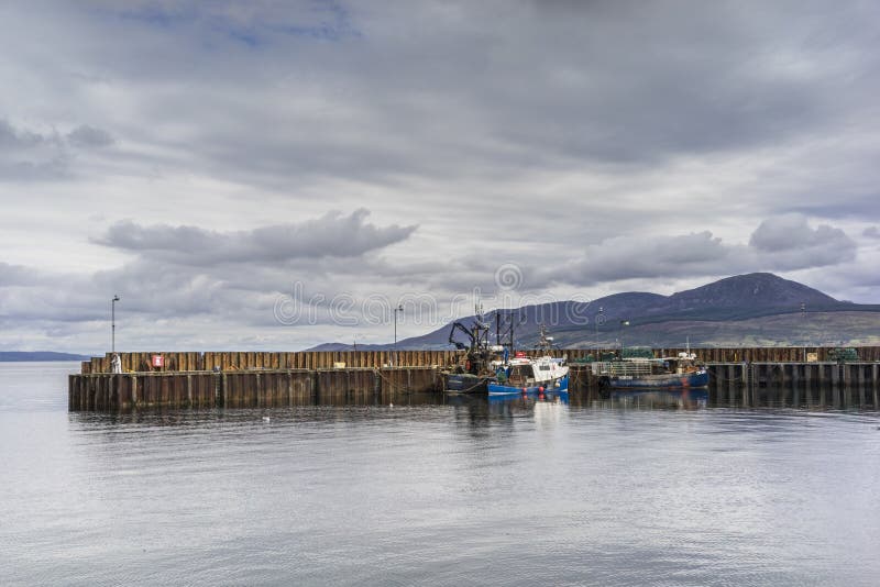 Carradale Harbour in Kintyre, Scotland. Editorial Photo - Image of ...