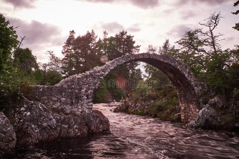 The Carrbridge Bridge in Scotland Stock Image - Image of eastcost ...
