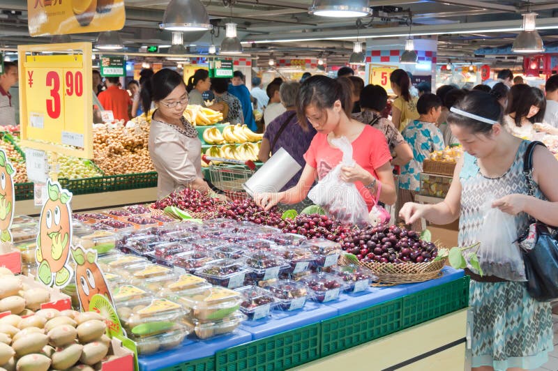Carrefour en Chine image éditorial. Image du marchandises - 20419650
