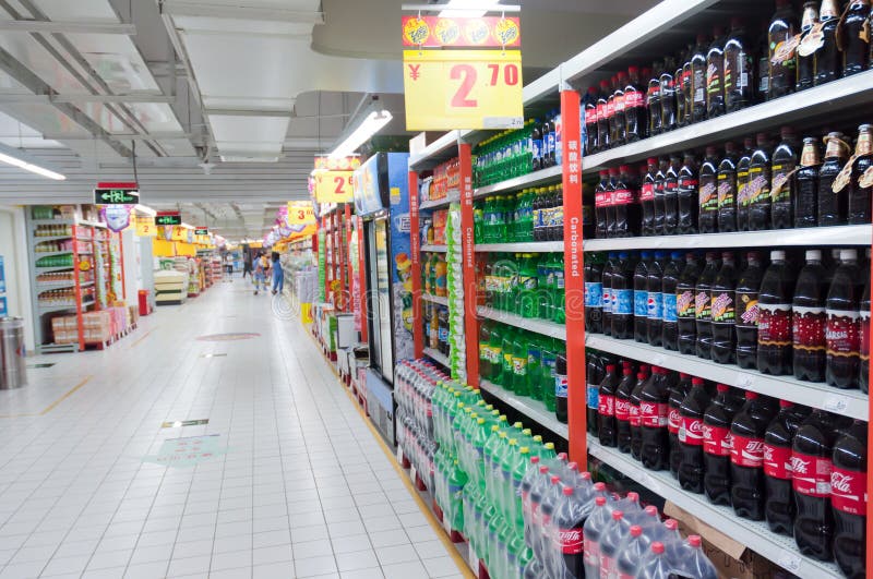 Carrefour en Chine photo stock éditorial. Image du france - 20622468