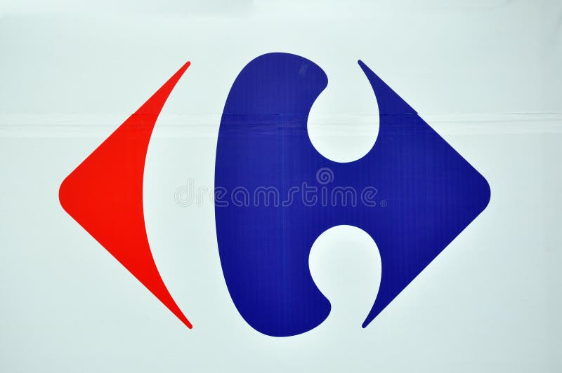 Carrefour store logo editorial stock image. Image of everyday - 20428244