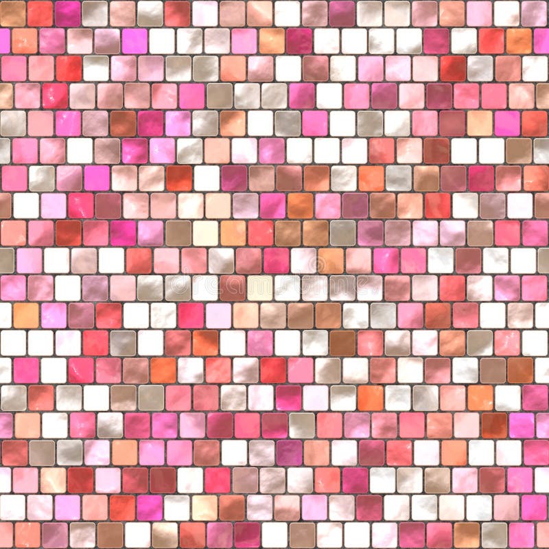 Carrelage rose de mosaïque illustration stock. Illustration du seamless ...