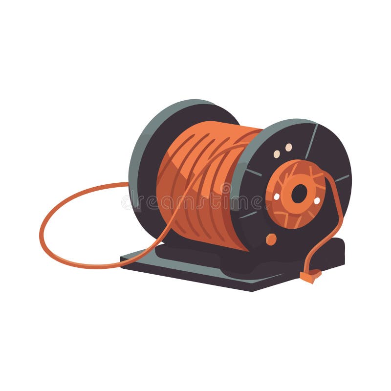 Carrete De Cable Para La Industria Ilustración del Vector - Ilustración ...