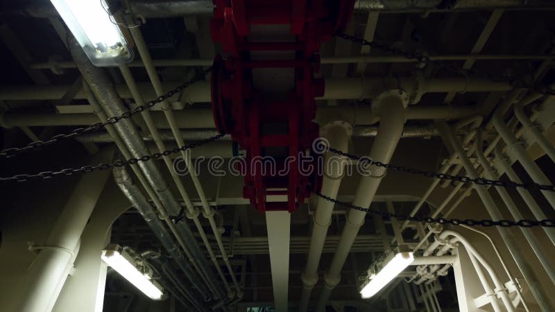 Carriage of Chain Blocks on Rail. Stock Video - Video of rail, engine ...