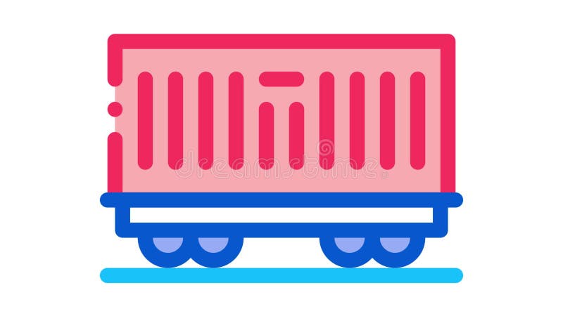Container Transportation Rebar Color Icon Animation Stock Footage ...