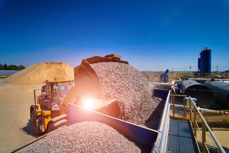 Carriage on Loading with Crushed Stone. Transportation of Bulk ...