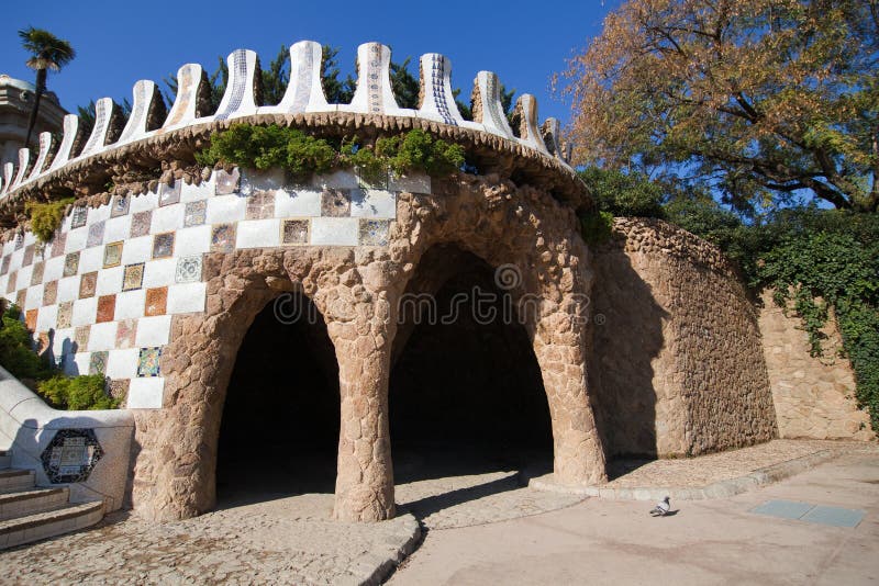 Carriage Porch, Park Guell stock image. Image of carriage - 29450333