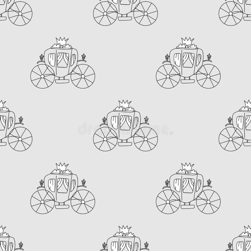 Carriage seamless pattern stock vector. Illustration of design - 139894698