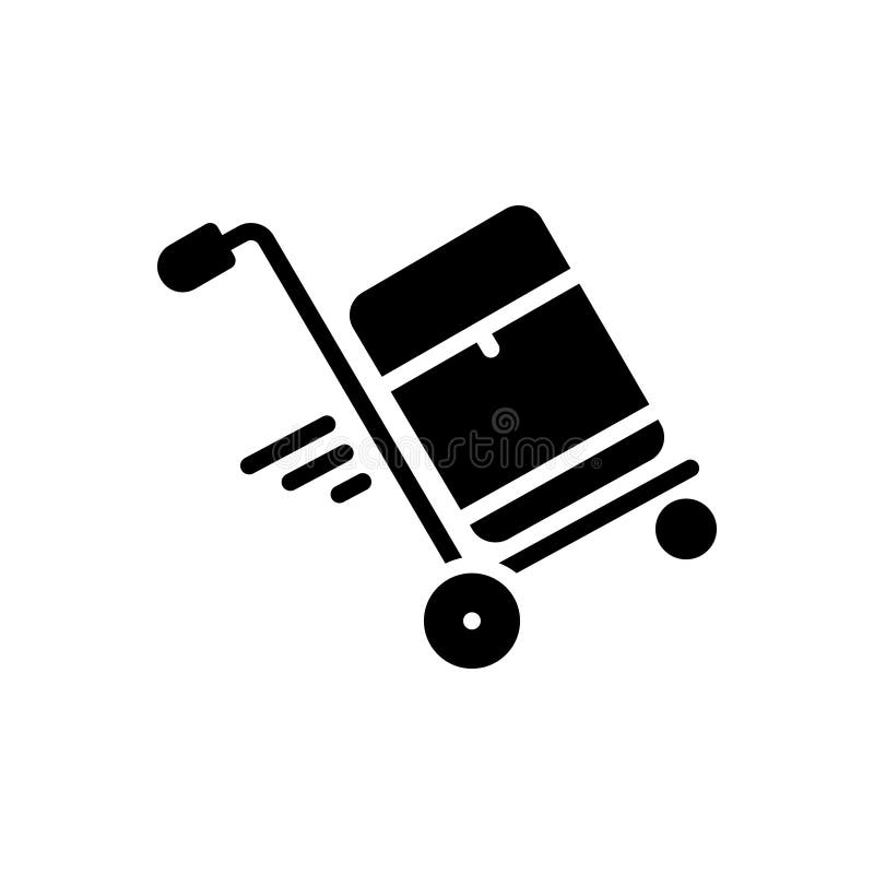 Black Solid Icon for Carrier, Bearer and Freight Stock Vector ...