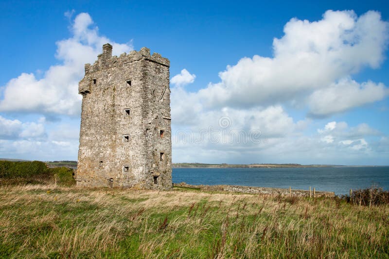 Carrigaholt Castle in Ireland. Stock Image - Image of monastery ...