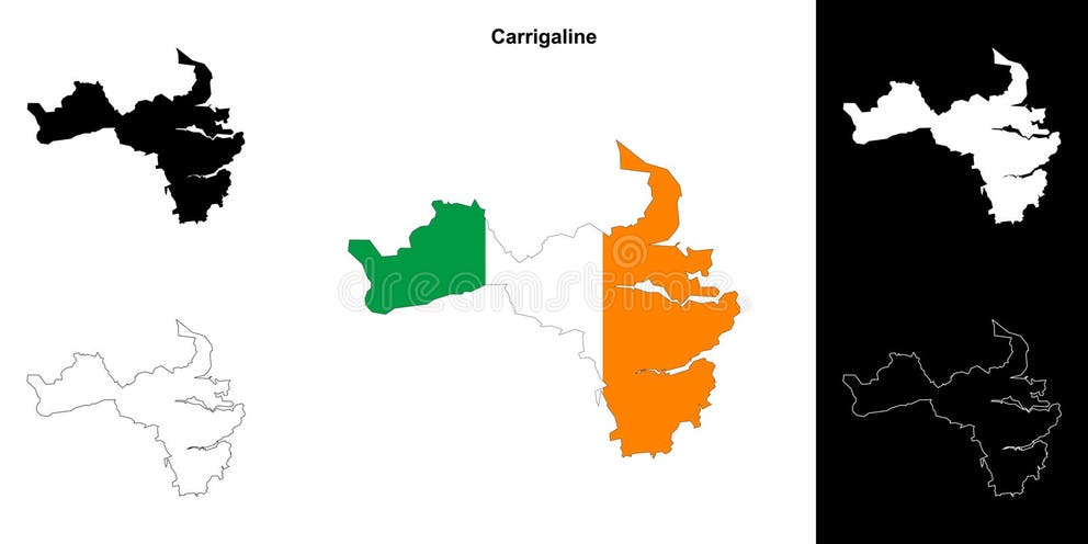 Carrigaline Outline Map Stock Illustrations – 1 Carrigaline Outline Map ...