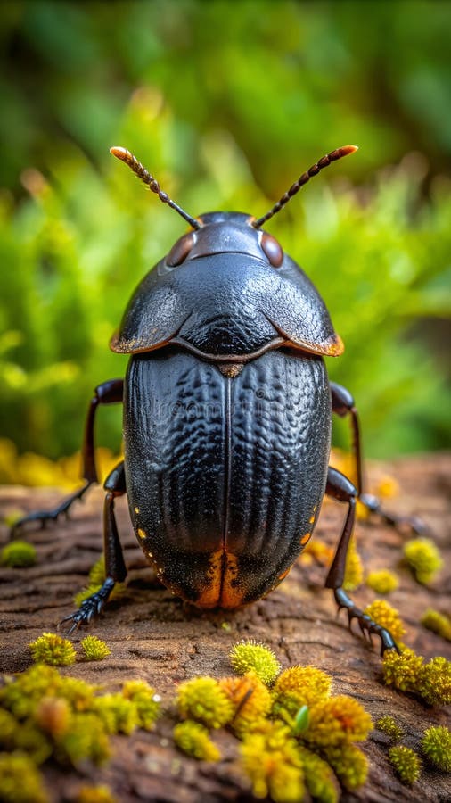 Carrion Beetle sits forest stock illustration. Illustration of holiday ...