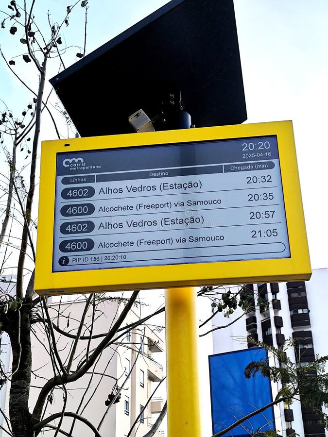 Carris Bus Arrival Time Information Panel Computer Stock Photos - Free ...