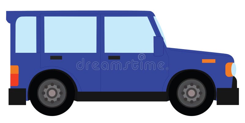 Carro azul ilustração do vetor. Ilustração de azul, cartoon - 125571867