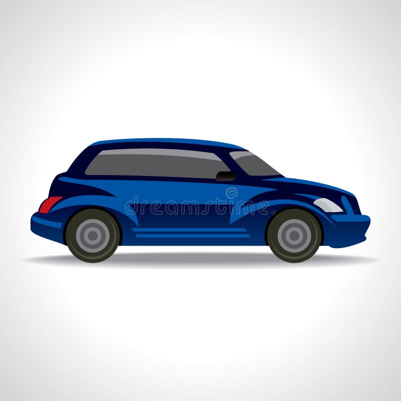Carro azul ilustração do vetor. Ilustração de isolado - 28514837