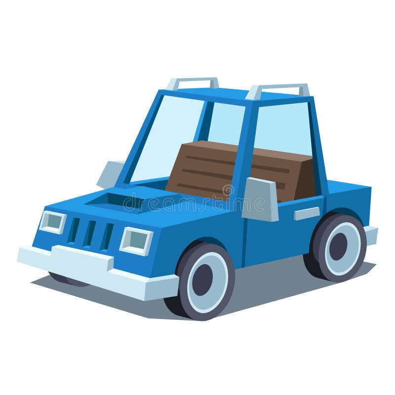 Carro Azul Dos Desenhos Animados Ilustração do Vetor - Ilustração de ...