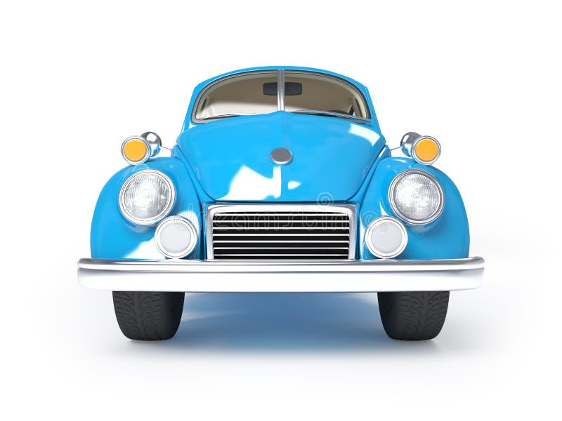 Carro azul retro ilustração stock. Ilustração de cromo - 34651837