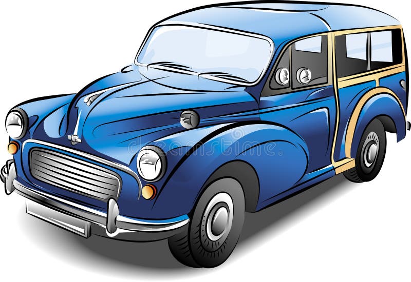 Carro retro azul vetorial ilustração do vetor. Ilustração de carro ...