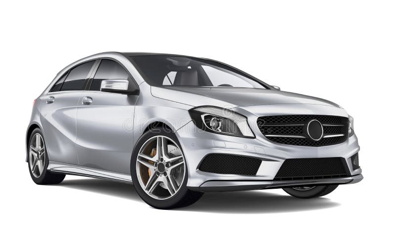 Carro compacto de prata ilustração stock. Ilustração de wallpaper ...